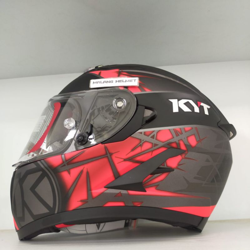 Jual Helm KYT Falcon FR Spike doff Red | Shopee Indonesia