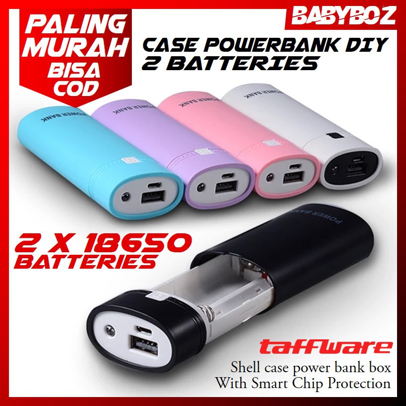 Jual BABYBOZ - Taffware BOX Case Power Bank M06 DIY 2 SLOT Untuk 2PCS ...