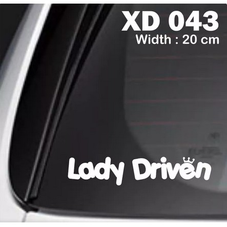 Jual Stiker Mobil Text Tulisan Lady Driven Car Decal Cutting Sticker ...