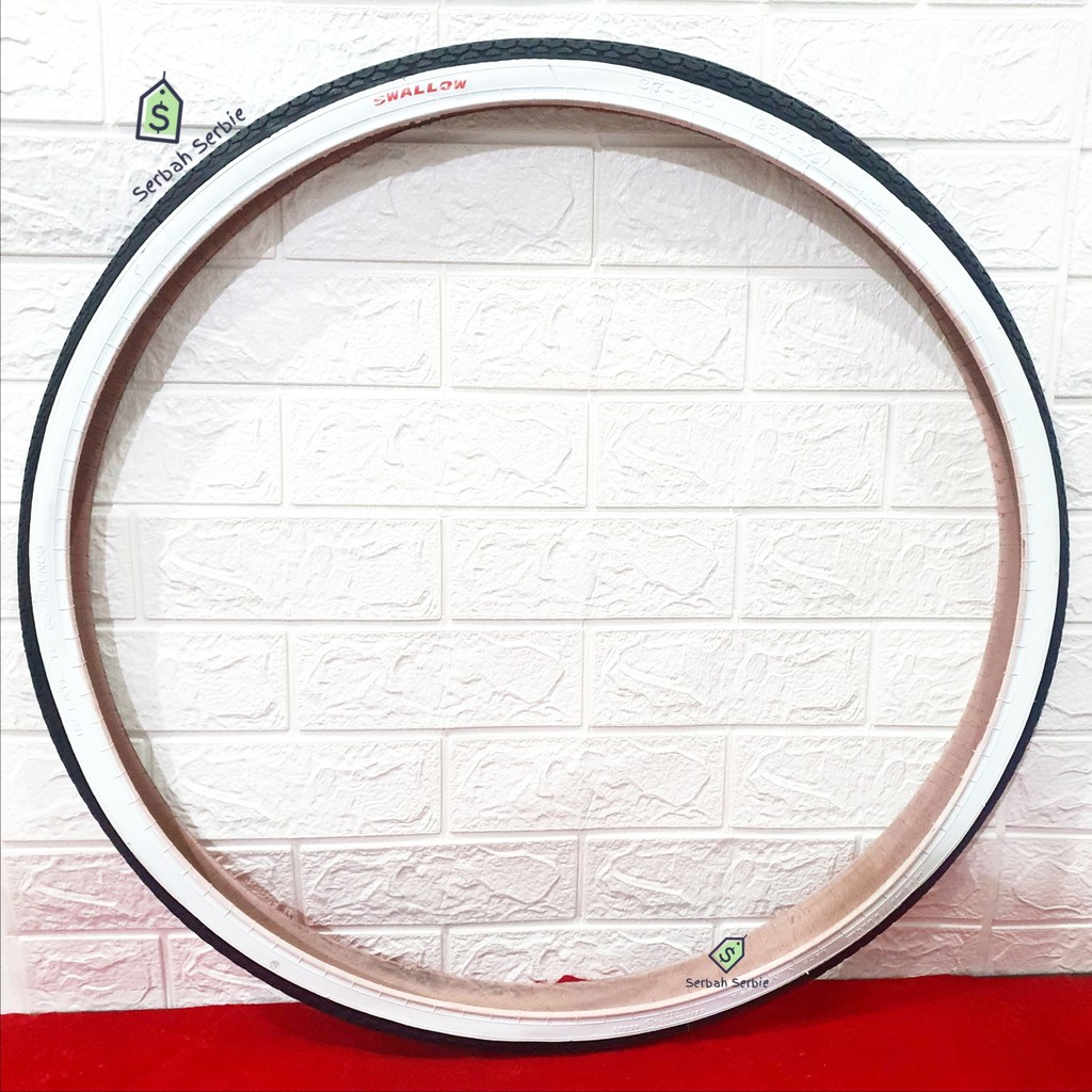 Jual BAN LUAR SEPEDA 26X1 3/8 SWALLOW 590 26 X 1 3 per 8 ⅜ HITAM PUTIH CTB PHOENIX JENGKI ...