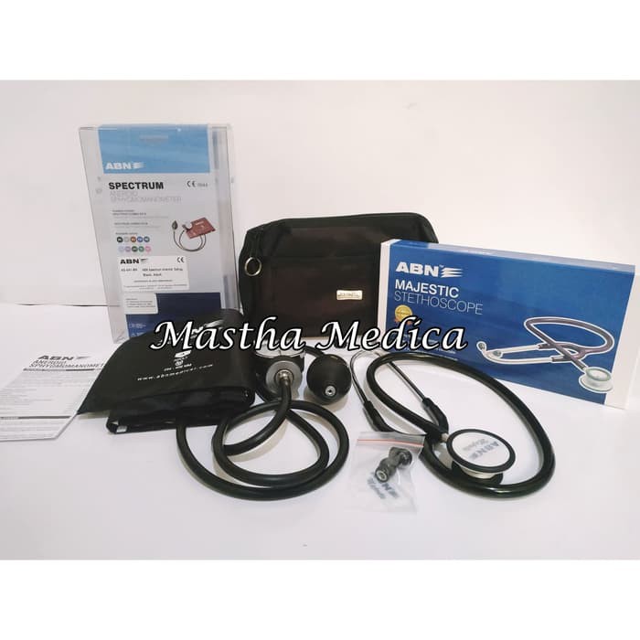 Jual Tensimeter ABN Spectrum Hitam Dewasa Dan Stetoscope ABN Majestic ...