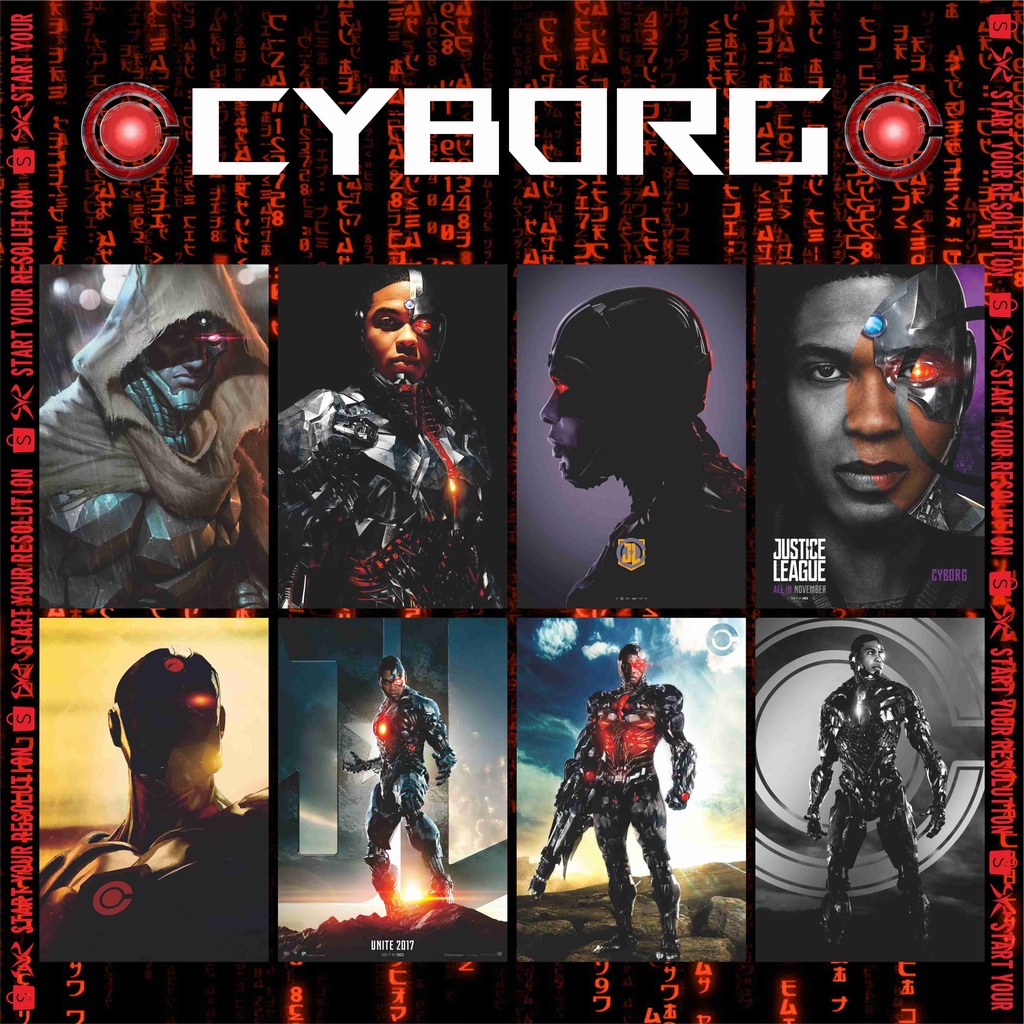 Jual Poster Film Dc Cyborg - Ray Fisher / Justice League | Bahan Tebal ...