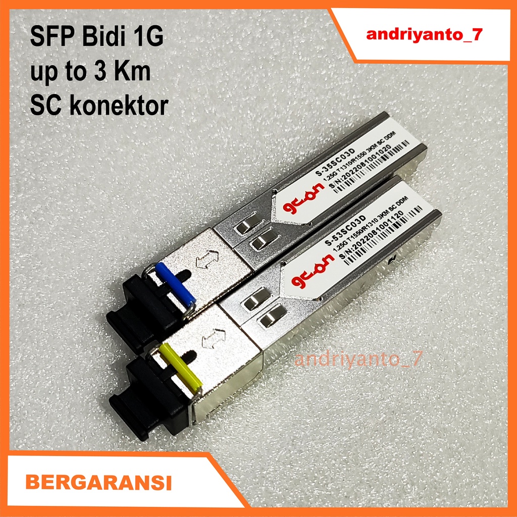 Jual SFP BIDI 1G SC 3km Compatible Cisco Mikrotik TP-LINK D-Link ...
