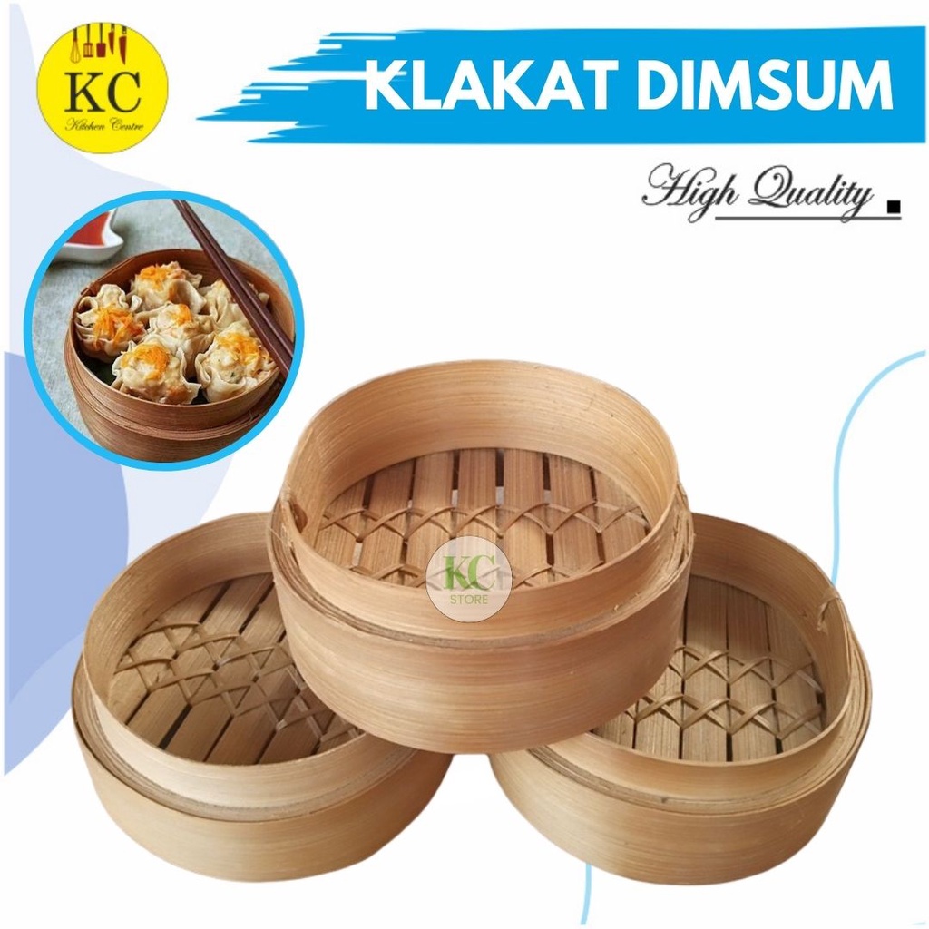 Jual Klakat Bambu Dimsum Kukusan Dimsum 13 cm/wadah dinsum/kukusan ...