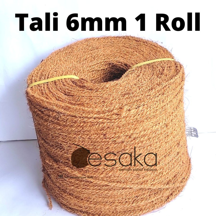 Jual Tali 6mm 1 Roll Panjang 750 Meter - Tali Sabut Kelapa - Tali ...