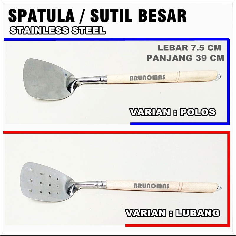 Jual Sutil Besar - Spatula - Sodet Stainless Steel | Shopee Indonesia
