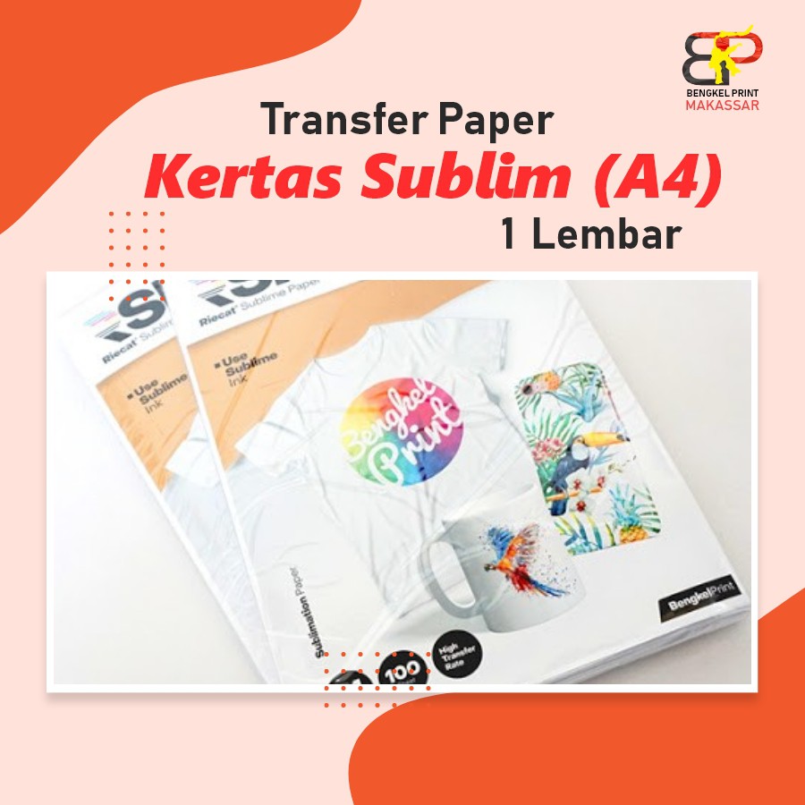 Jual Transfer Paper - Kertas Sublim A4 - 1 Lembar | Shopee Indonesia