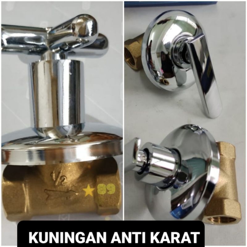 Jual STOP KRAN TANAM WALL SHOWER/KERAN SHOWER TANAM/STOP KRAN SHOWER ...