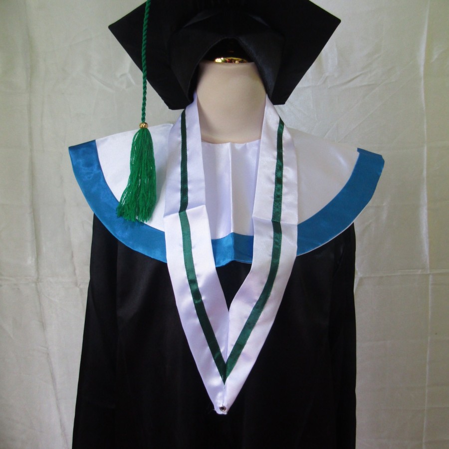 Jual Baju Toga Wisuda Sarjana Mahasiswa Dewasa Putih Biru Original 100% ...