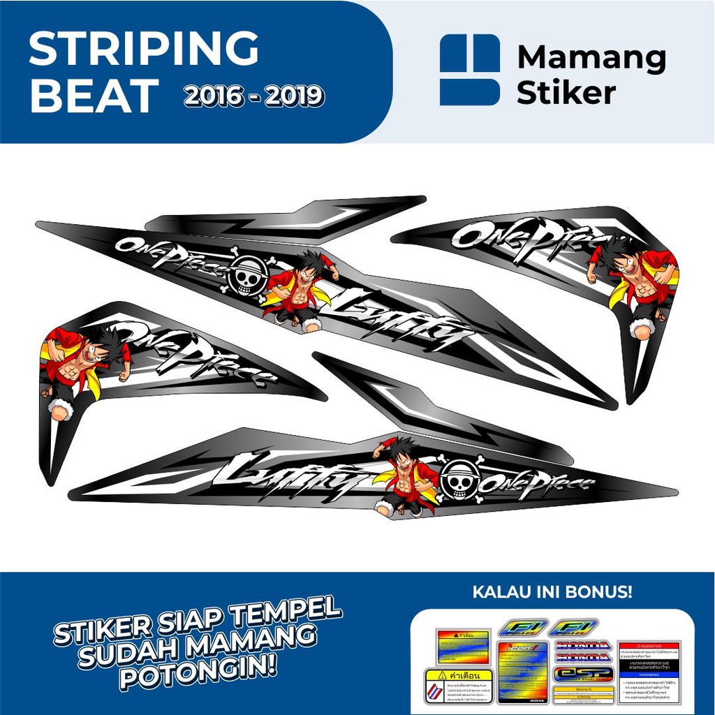 Jual STRIPING HONDA BEAT STREET/STIKER HONDA BEAT VARIASI 23 LUFFY ONE ...