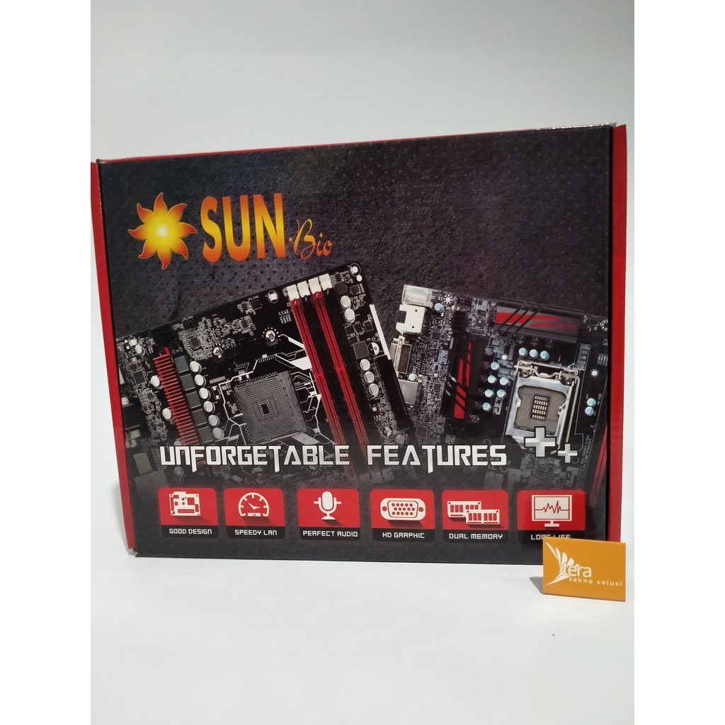 Jual Mainboard SunBio H55 Socket LGA 1156 support Core i3 Core i5 ...