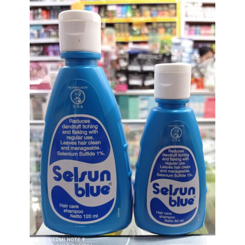 Jual Selsun blue hair care shampoo / sampo anti ketombe(BOTOL FULL BIRU ...
