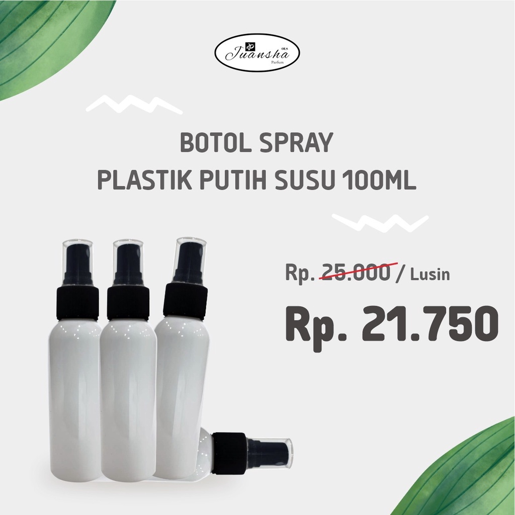 Jual BOTOL SPRAY PLASTIK WARNA PUTIH SUSU - 100ML - HARGA PER LUSIN | Shopee Indonesia