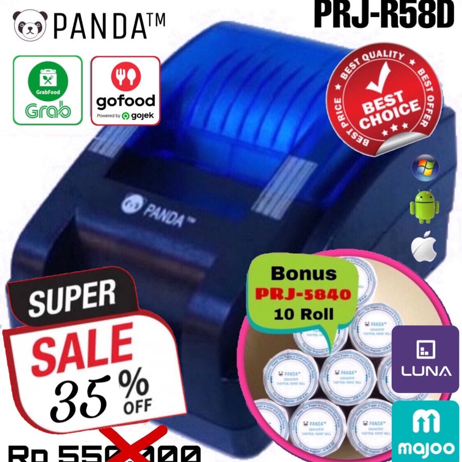 Jual PRINTER KASIR BLUETOOTH PANDA PRJ-R58D THERMAL 58MM ANDROID+IOS+W ...