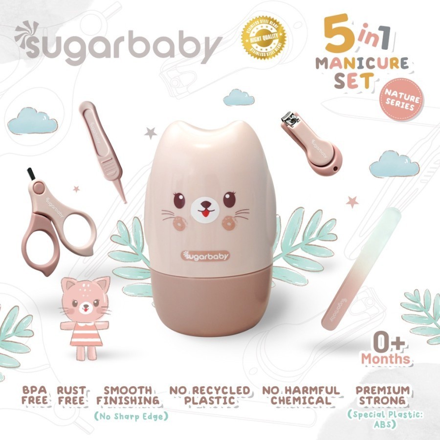 Jual Sugar Baby Manicure Set 5in1 - Nature Series | Shopee Indonesia