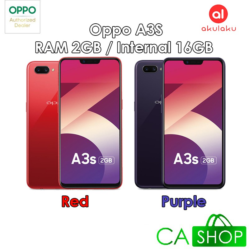 Jual Oppo A3S - RAM 2GB ROM 16GB (2/16) - Red / Purple - Baru NEW ...