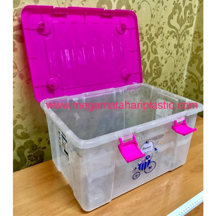 Jual Container Box Clip Lock 30L (Tutup Engsel + Roda) | Shopee Indonesia