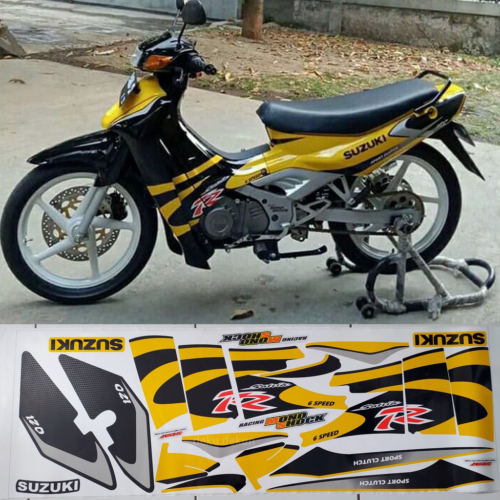 Jual Stiker Suzuki Striping Satria R 120 2002 Kuning Hitam | Shopee ...