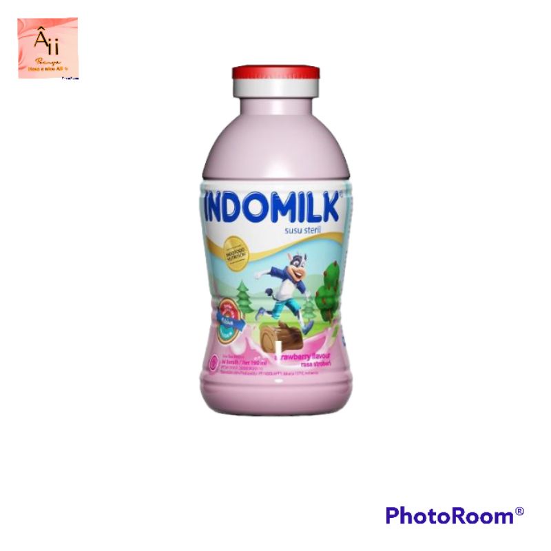 Jual per botol susu Indomilk stroberi botol netto 190ml susu sapi dalam ...