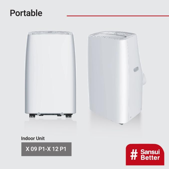 Jual AC PORTABLE SANSUI Mitsubishi X-12P1 1.5 PK Japan Technology ...