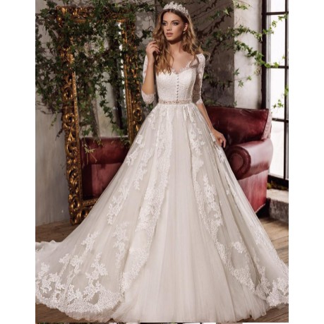 Jual Desain Baru Sayang V Leher Renda Bordir Lengan Panjang Mewah ...