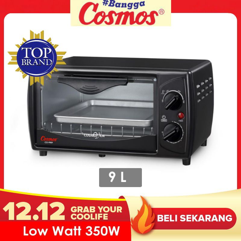 Jual Cosmos Oven Listrik 9 Liter CO-9909B ( Hitam ) Low Watt | Shopee ...