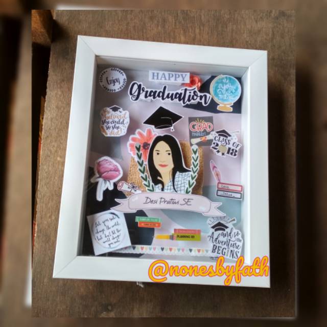 Jual 3d Pop up scrapbook 20x25 kado wisuda bingkai 3D scrapframe ...
