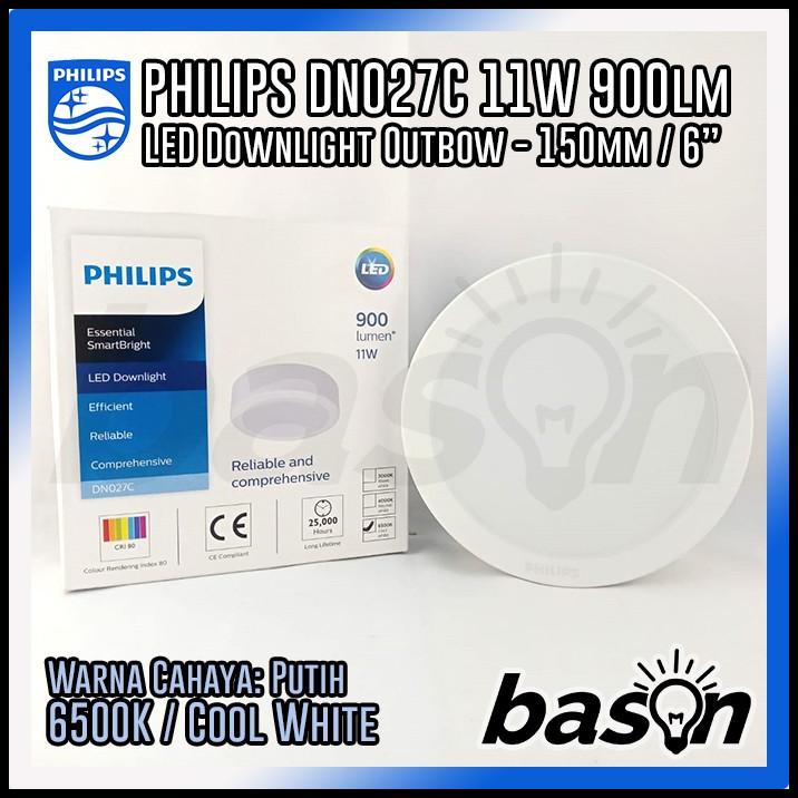 Jual Philips Led Downlight Outbow Dn027C 6" 11W Led9 D150 Surface Mounted | Shopee Indonesia