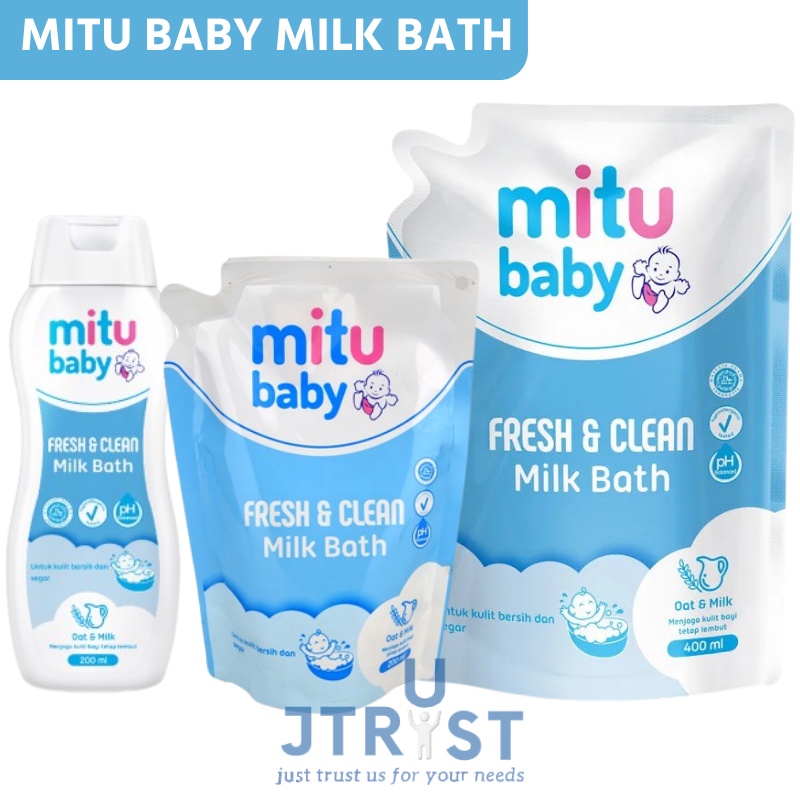 Jual Mitu Baby Milk Bath Kemasan Botol Dan Refill | Shopee Indonesia