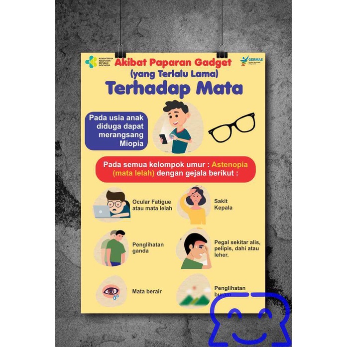 Jual Poster Kecanduan Gadget Terhadap Mata | Shopee Indonesia