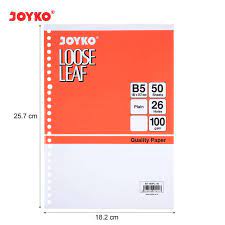 Jual Loose Leaf Joyko B5 Isi 50/100 ( Isi Binder File B5 ) | Shopee Indonesia