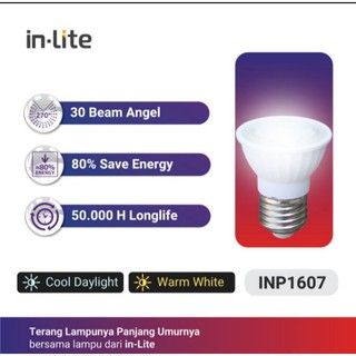 Jual INLITE LAMPU BOHLAM LED SPOTLIGHT PAR E27 5W 5 WATT / 8W 8 WATT ...