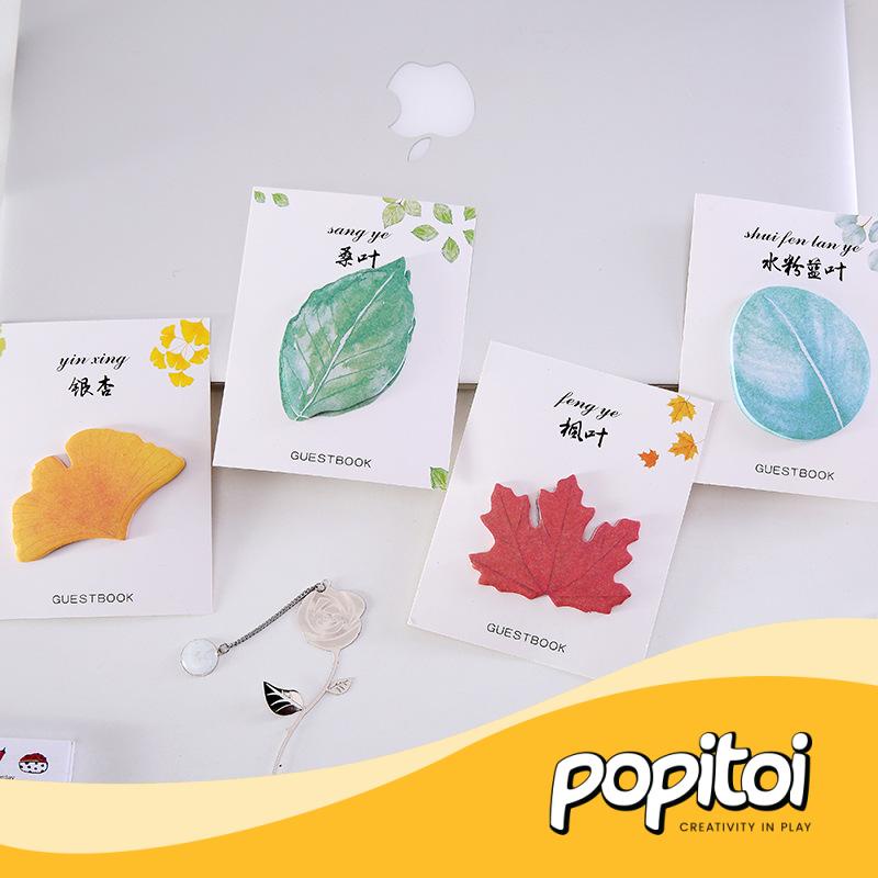 Jual Maple Leaf Sticky Memo Note Pad (30 Sheets) kertas hiasan decor ...