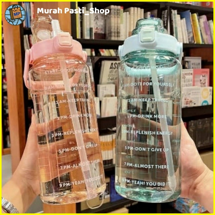 Jual Botol motivasi Transparan Bening 2 Liter - Botol Minum Viral ...