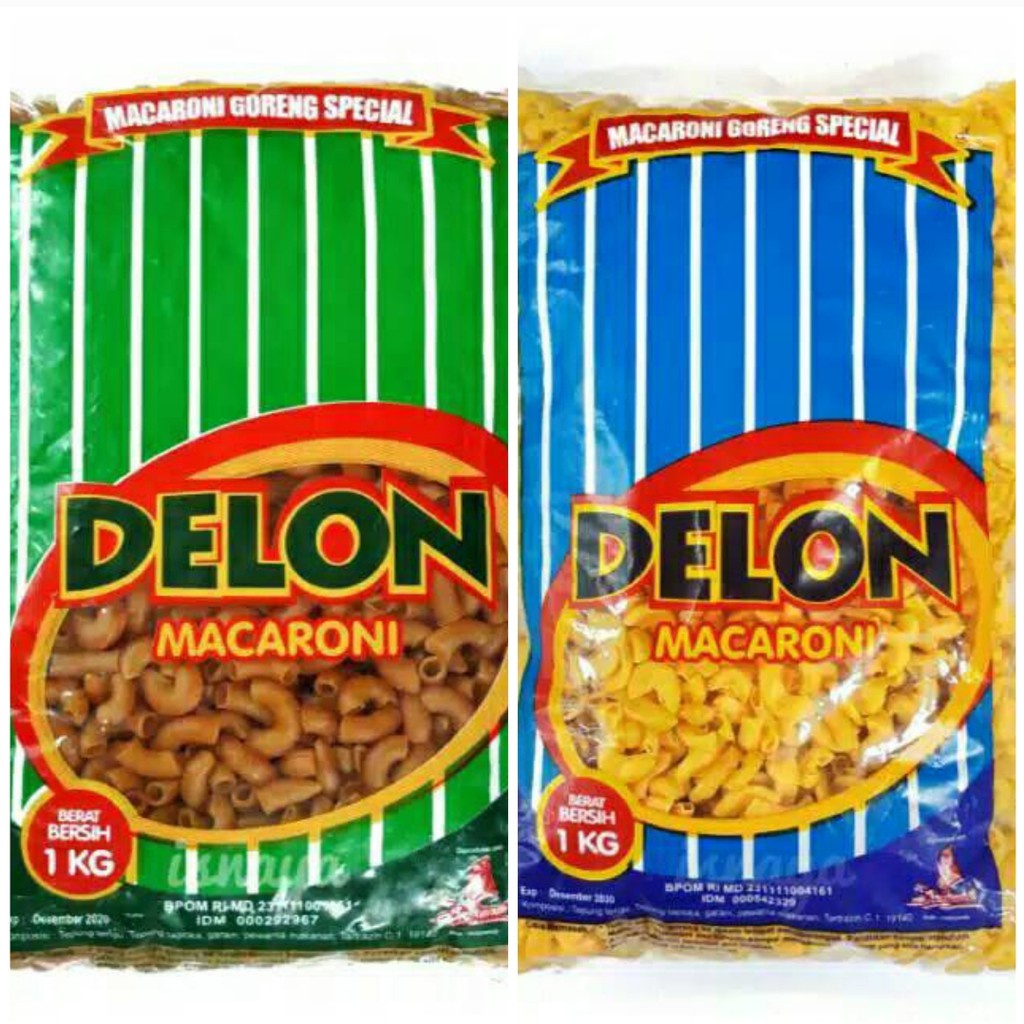Jual 1 Bal Makroni Delon 1kg Biru dan hijau Isi 10 kg / Makaroni ...