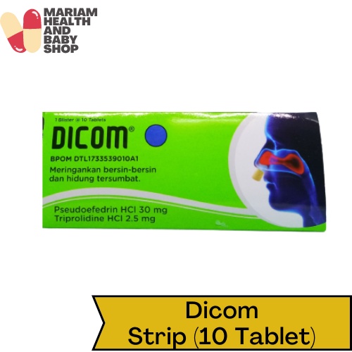 Jual Dicom Strip Isi 10 Tablet | Obat Pilek Alergi Flu | Meredakan ...
