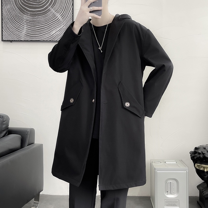 Jual Jaket Panjang Trench Coat Pria Fashion In Tren kasual Pemuda ...