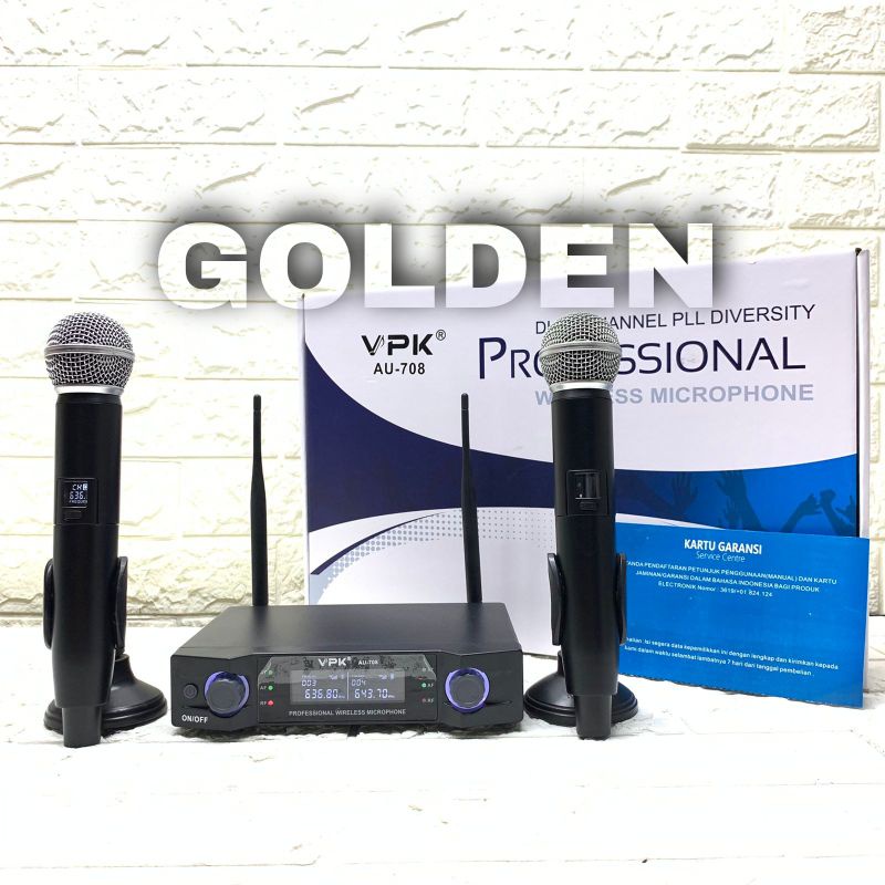 Jual Mic Wireless VPK AU708 Original Handheld VPK AU 708 | Shopee Indonesia