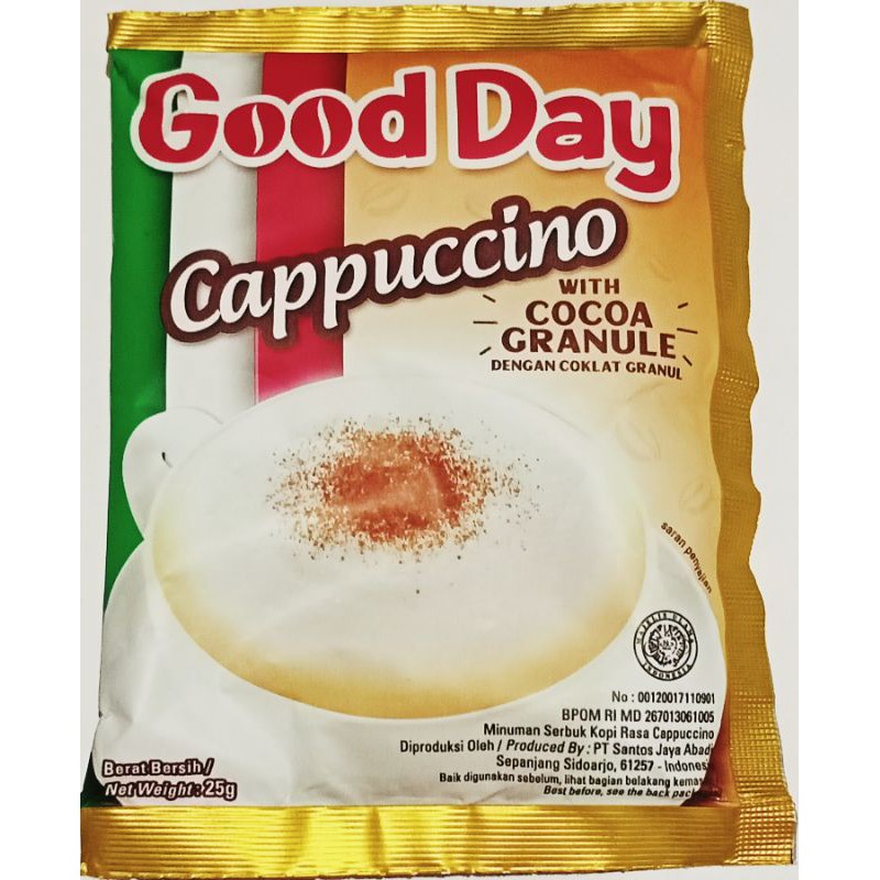 Jual Good Day Cappuccino 25g, White Coffee 20g | Shopee Indonesia