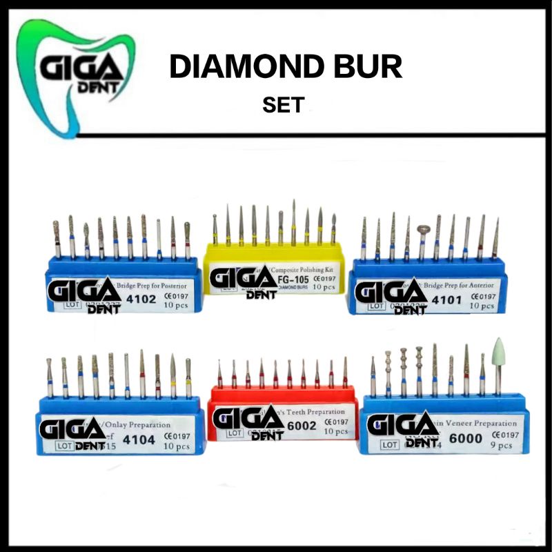 Jual DENTAL DIAMOND BUR SET KIT / DIAMOND BUR SET | Shopee Indonesia