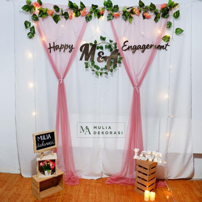 Jual DEKORASI LAMARAN BACKDROP NIKAHAN PHOTOBOOTH DIY PAKET PESTA MULIA ...