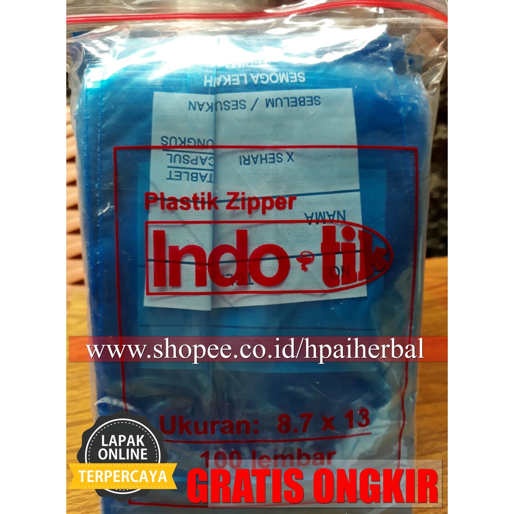 Jual Plastik Klip Obat 8 7x13 Biru Merk Indo Tik Isi 100 Pcs Plastik