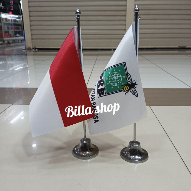 Jual Bendera Meja MERAH PUTIH dan PARTAI PKB + Tiang Stenlis | Shopee ...