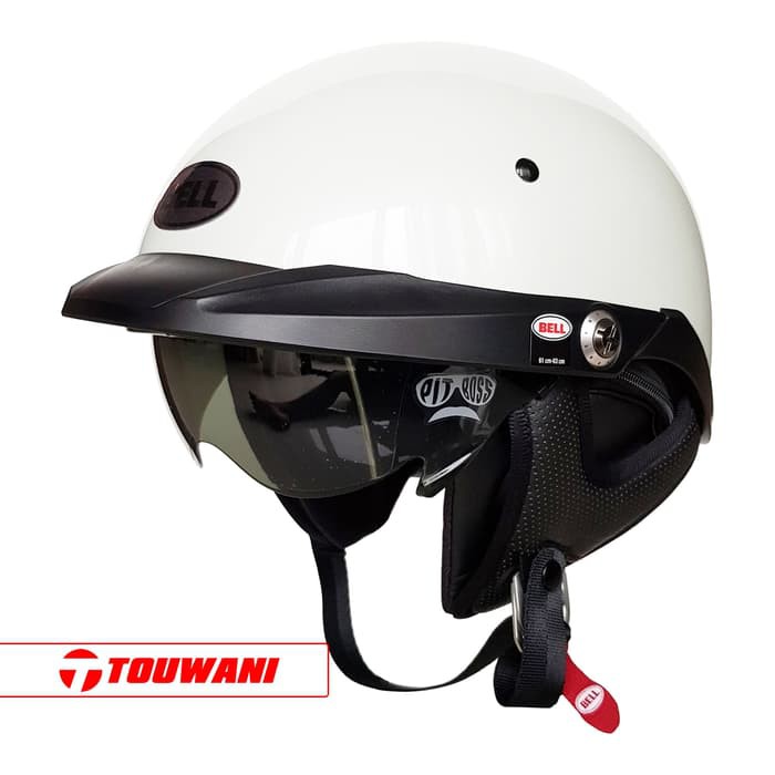 Jual Helm Bell Pit Boss Pearl White | Shopee Indonesia
