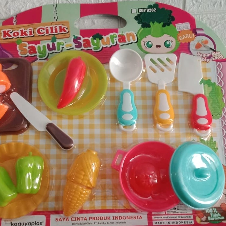 Jual Mainann Koki Cilik/Mainan Sayur potong set/Mainan Anak Satu Set ...