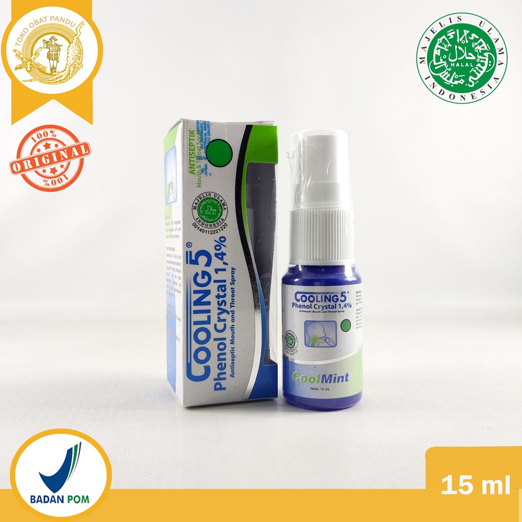 Jual COOLING 5 ANTISEPTIC MOUTH AND THROAT SPRAY (COOL MINT) / COOLING5 ...