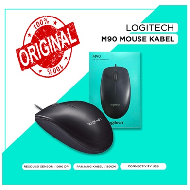 Jual MOUSE LOGITECH M90 USB / MOUSE KABEL LOGITECH M90 ORIGINAL | Shopee Indonesia