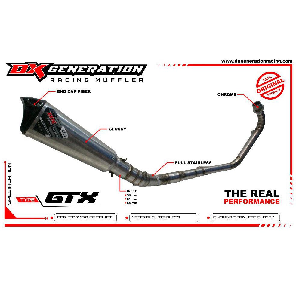 Jual Knalpot Dx Gtx Fullsystem Cbr 150 Facelift atau lokal dan Thailand ...