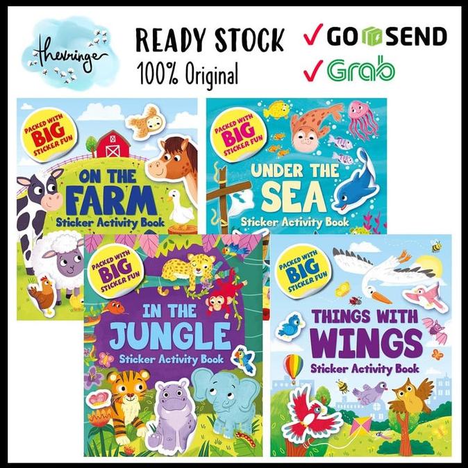 Jual Sticker Activity Book With Big Stickers On The Farm Under Sea ...
