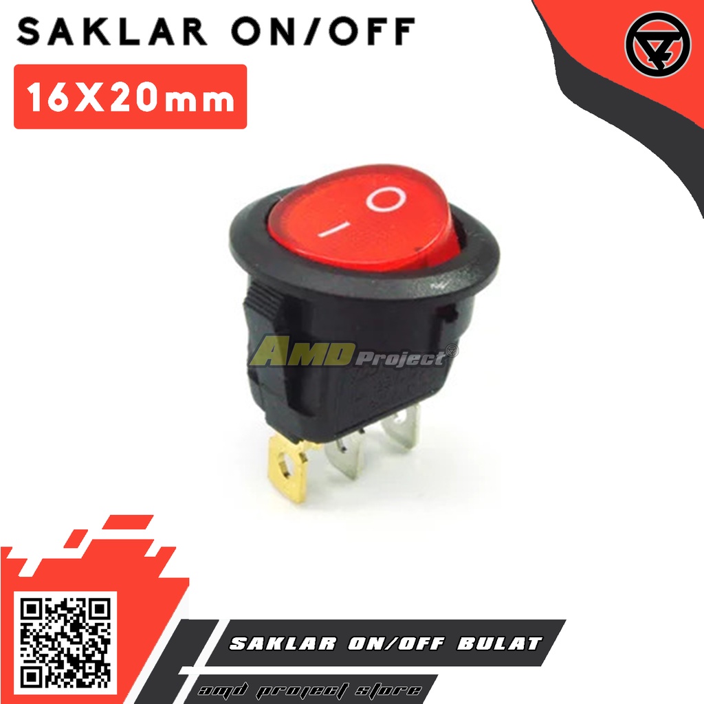 Jual Tombol On Off Saklar Bulat Switch Lampu Led Kualitas Bagus 3 kaki ...